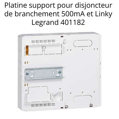 Platine support pour Linky et disjoncteur de branchement Legrand 401182